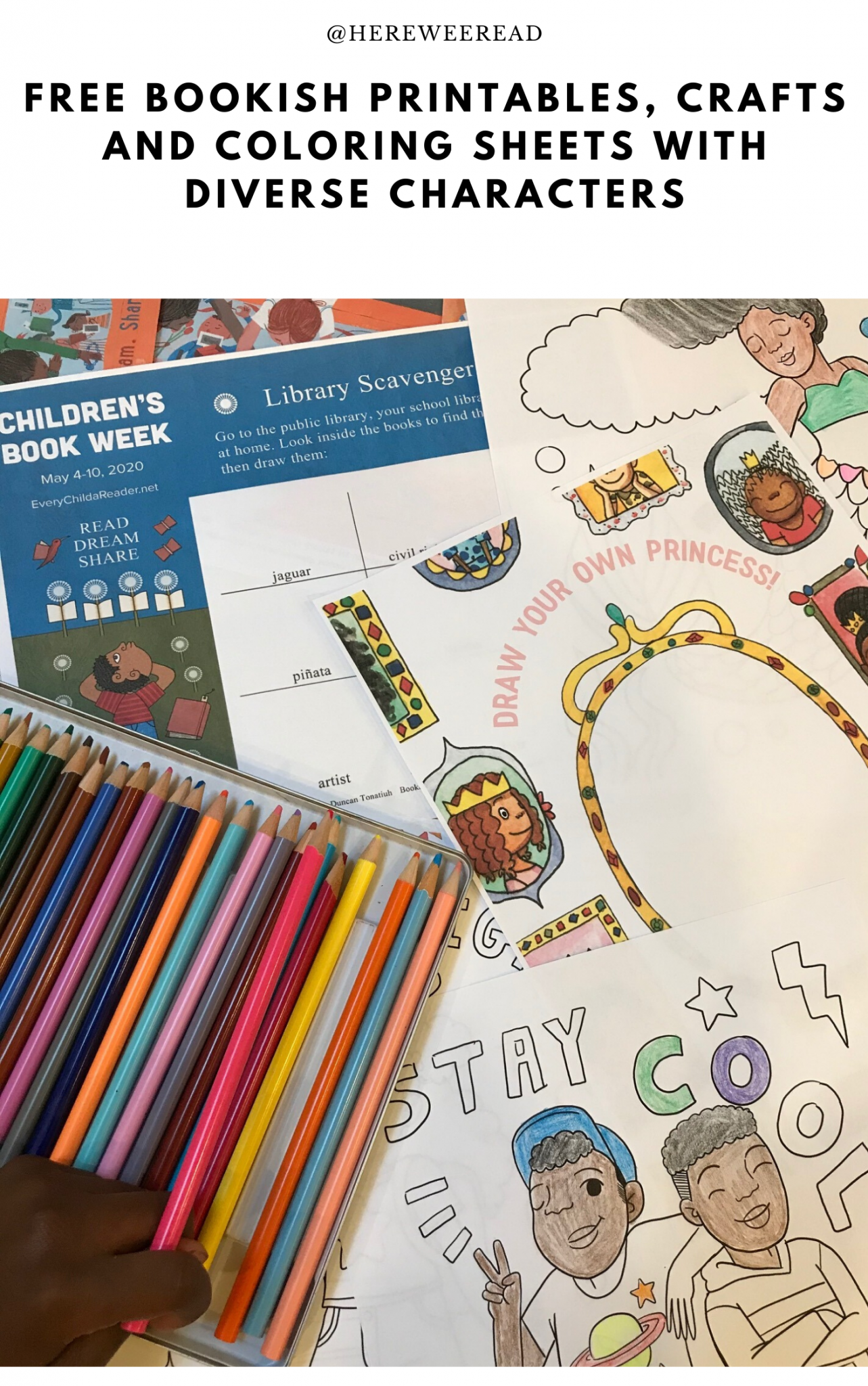 FREE Bookish Printables, Crafts and Coloring Sheets with Diverse ...